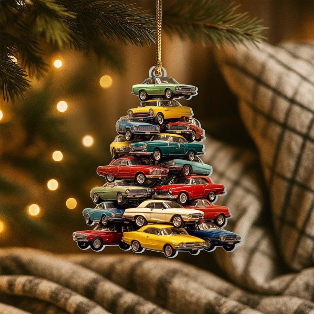 Muscle Car Christmas Tree Ornament, Car Lover Xmas Decor - Etsy
