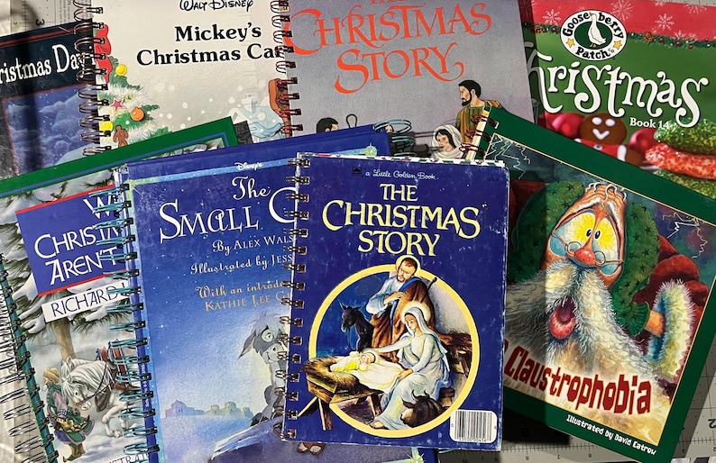 Large Christmas Junk Journal - Original Book Pages and 30 Plain White ...