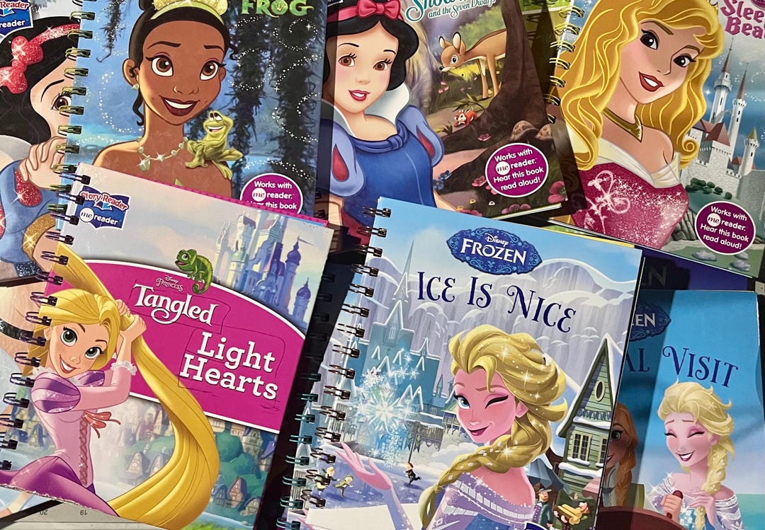 Disney Princess Early Reader Junk Journal - Original Book Pages and 30 ...
