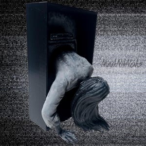 The Ring Sadako Book Nook Hand Painted Black & Grey - Etsy