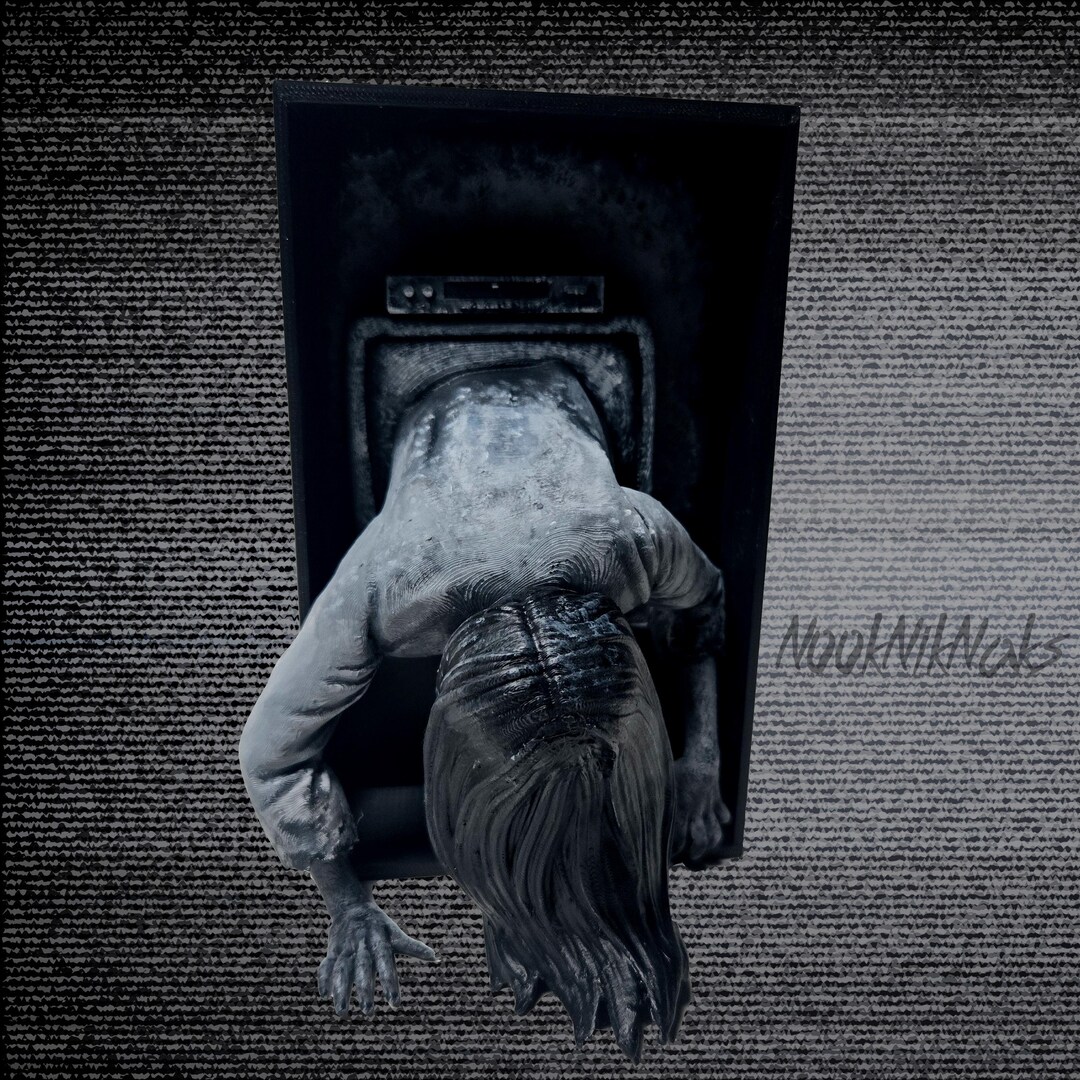 The Ring Sadako Book Nook Hand Painted Black & Grey - Etsy