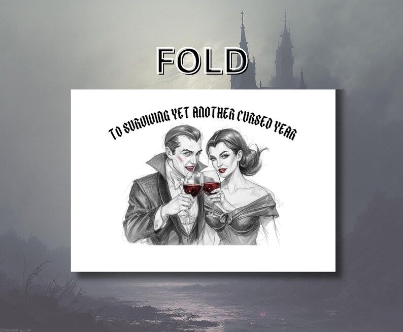 Gothic Birthday Card Printable: Dark Romantic Macabre Design (PDF) - Etsy
