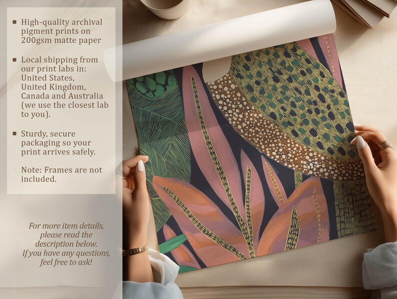 Toucan Jungle Art Print Colorful Animal Tropical Leaves Poster Eclectic ...