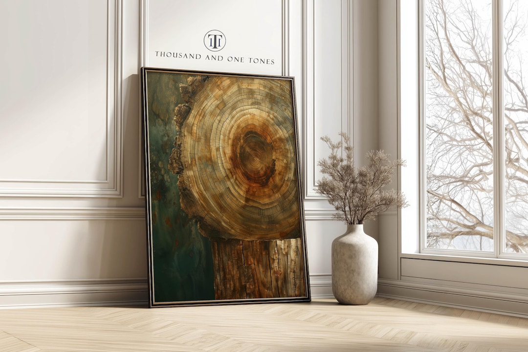 Abstract Tree Ring Art Print, Modern Stylish Wood Slice Poster for ...