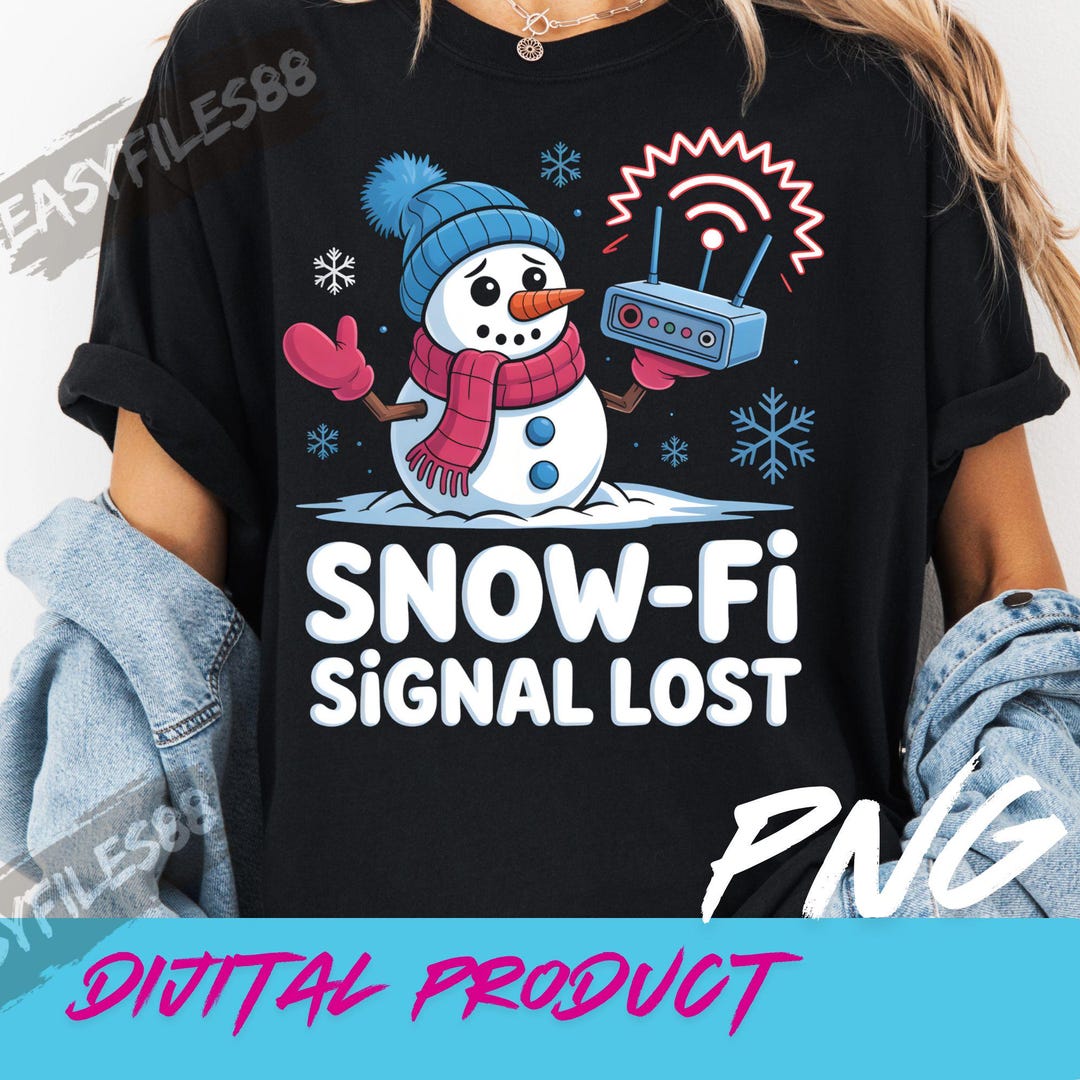 Snow-fi Signal Lost Cute Snowman Router Art - Etsy