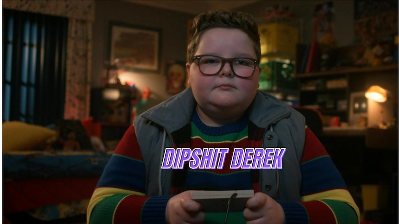 Dipshit Derek Stranger Things Parody PNG | Funny Stranger Things Meme ...