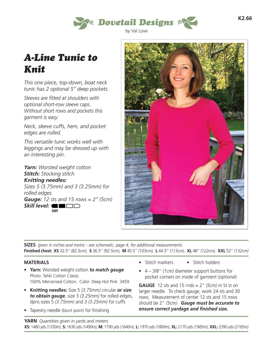 A-line Tunic to Knit PDF Pattern Instant Download - Etsy