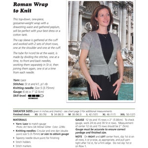 Roman Wrap to Knit PDF Pattern Instant Download - Etsy