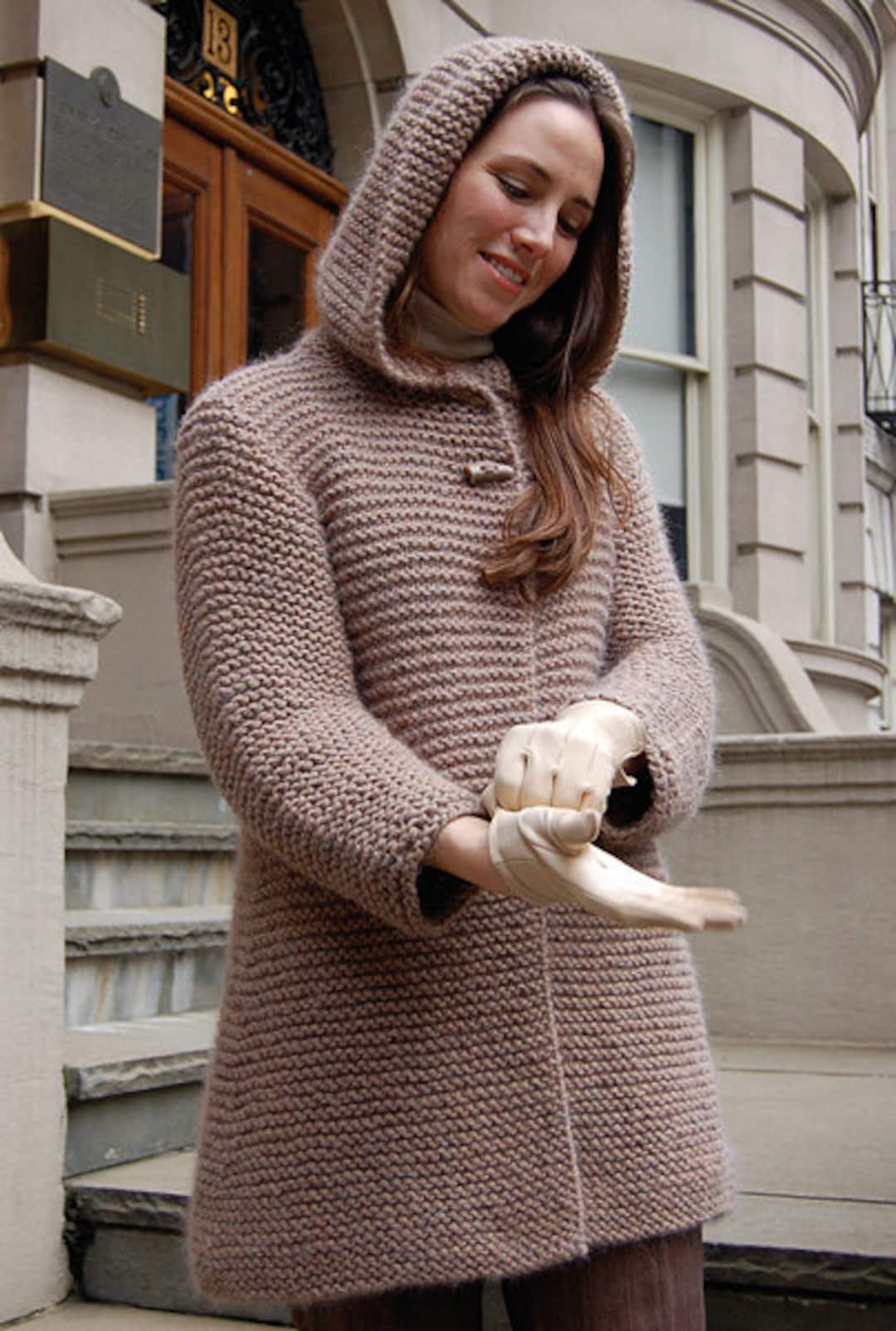 Hooded Swing Jacket to Knit PDF Pattern Instant Download - Etsy