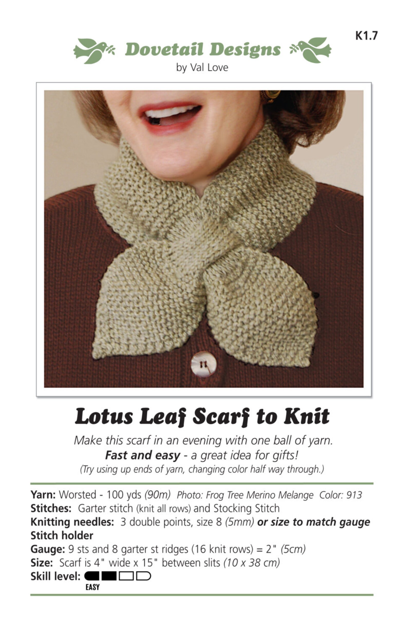 Lotus Leaf Scarf to Knit PDF Pattern Instant Download - Etsy