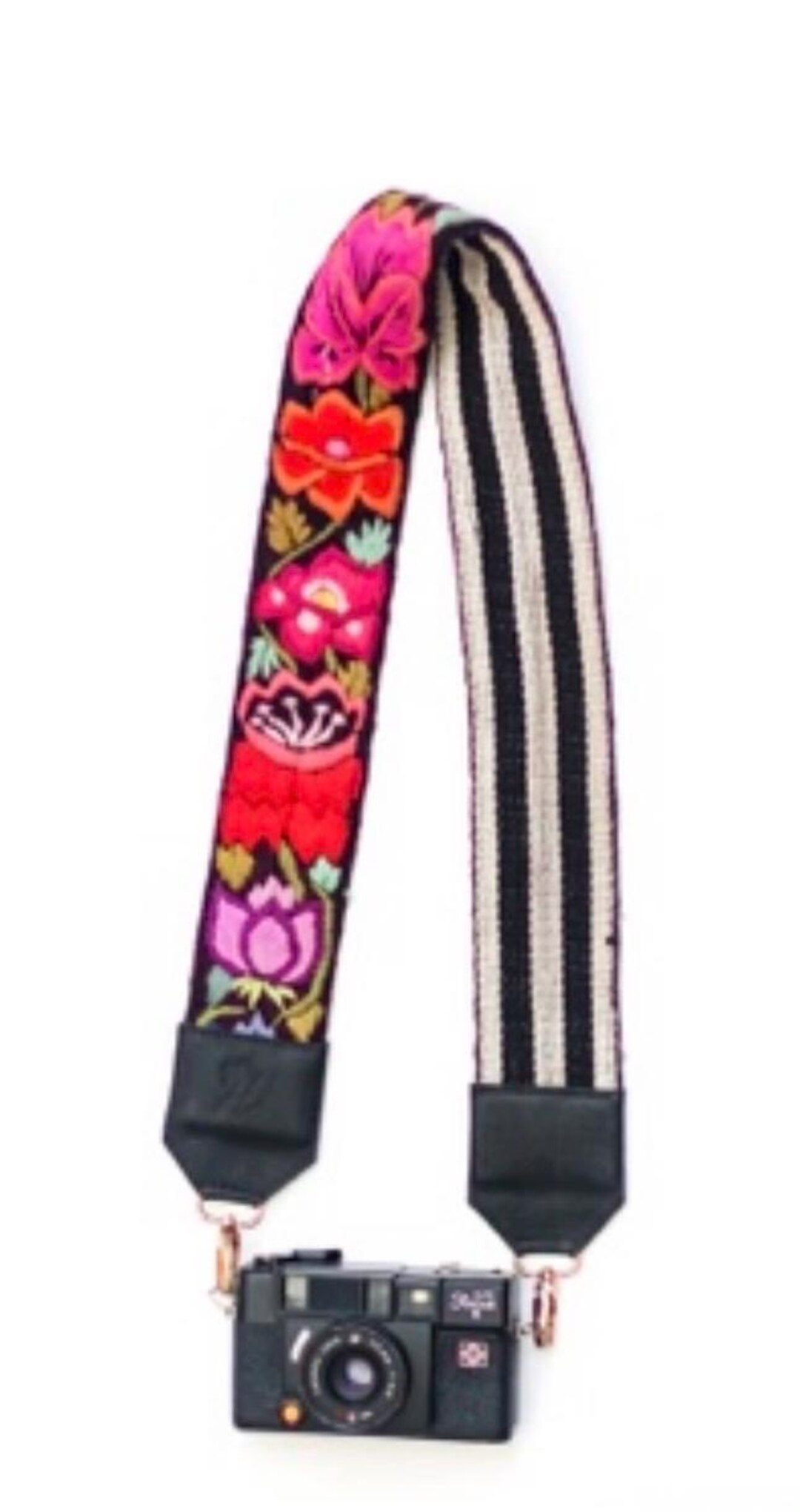 Colorful Boho Camera Strap or Bag Strap – Handmade Embroidered Textile ...