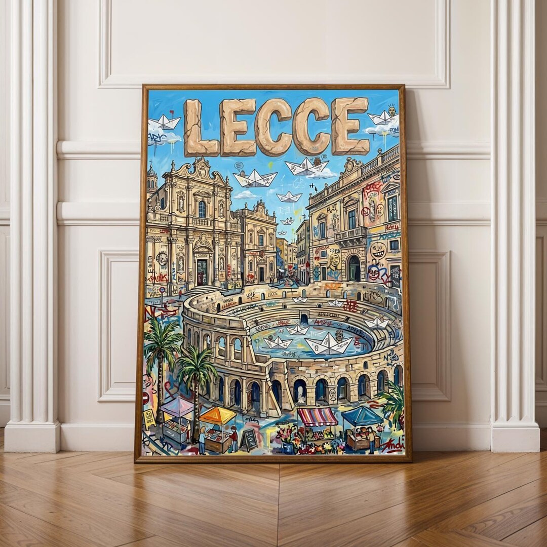 Lecce Wall Art: Baroque Facades and Roman Theater - Unique Italian ...