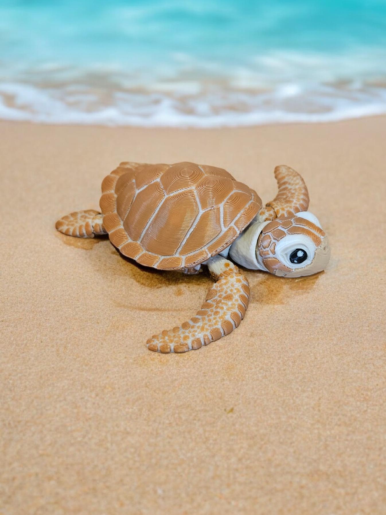 Small Sea Turtle (4") – Cute Articulated 3D Printed Turtle Figurine - Etsy