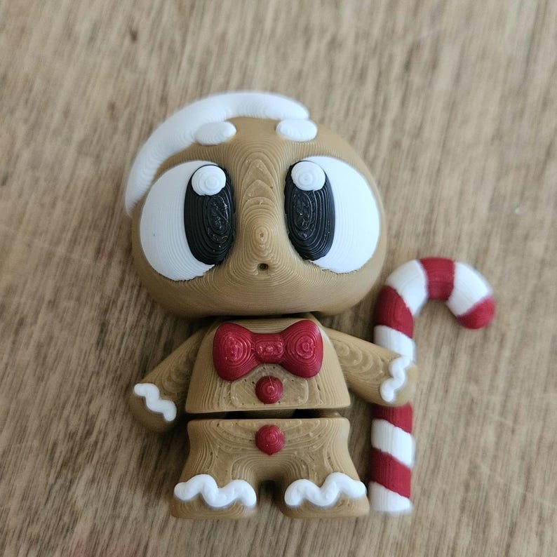 Gingerbread Man –2" 3D Printed Articulated Holiday Decor - Etsy