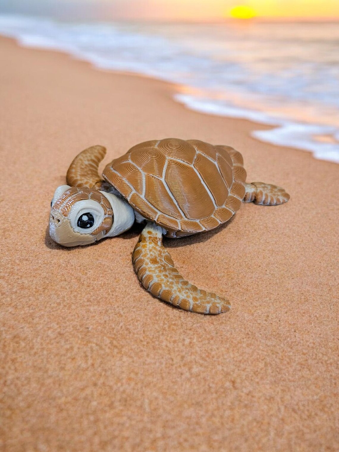 Small Sea Turtle (4") – Cute Articulated 3D Printed Turtle Figurine - Etsy