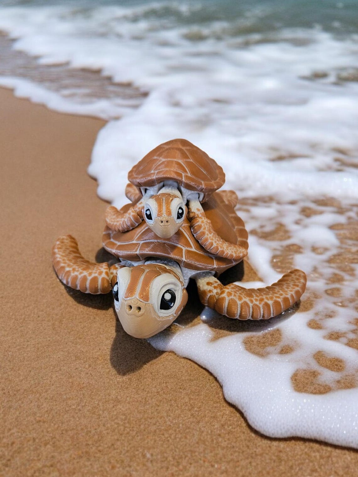 Small Sea Turtle (4") – Cute Articulated 3D Printed Turtle Figurine - Etsy