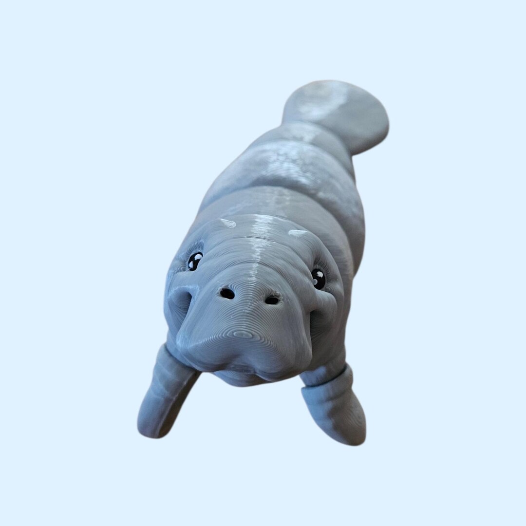 Large 7” Articulated Manatee – 3D Printed Sea Cow - Etsy