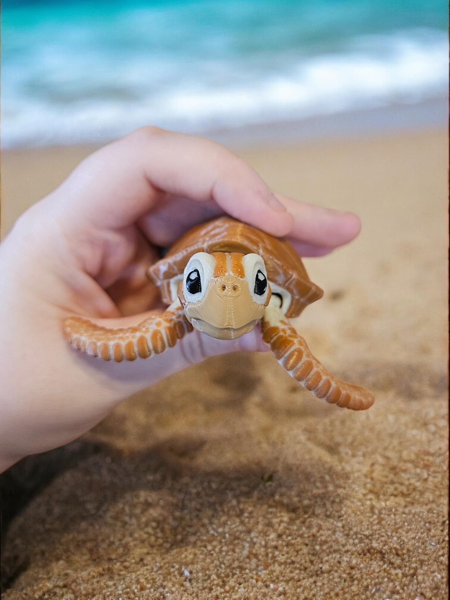 Small Sea Turtle (4") – Cute Articulated 3D Printed Turtle Figurine - Etsy