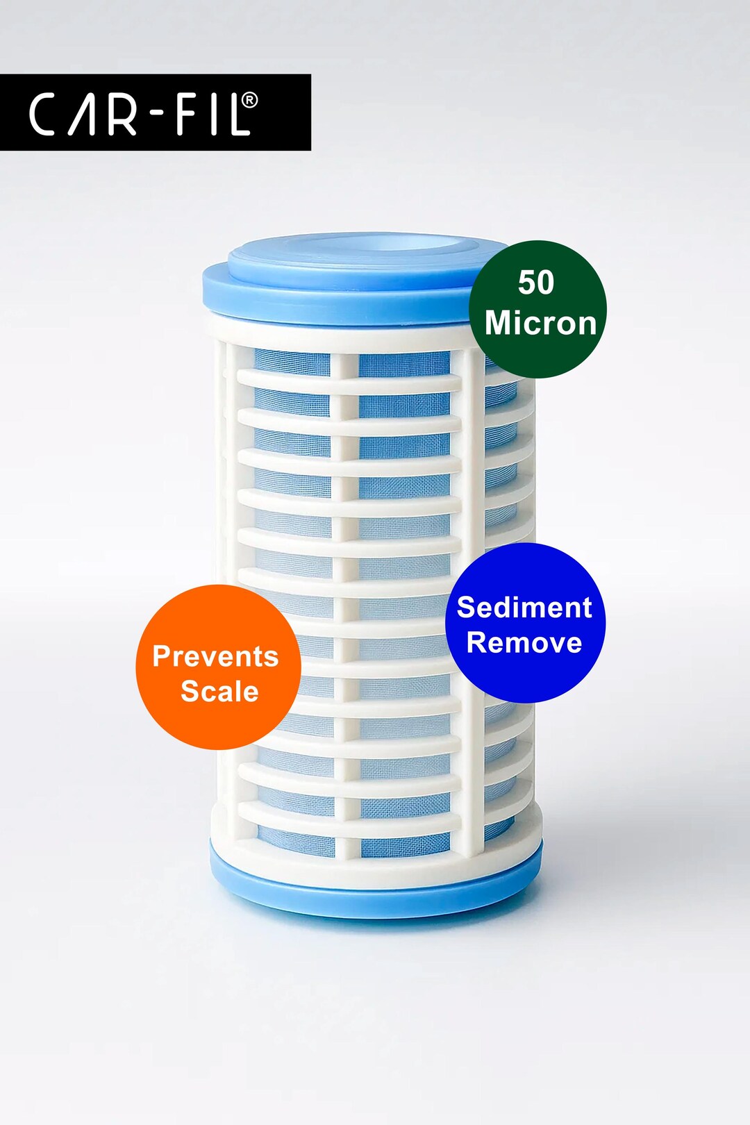 CAR-FIL | Portable RV Water Filter Replacement | 5" Washable 50µm ...