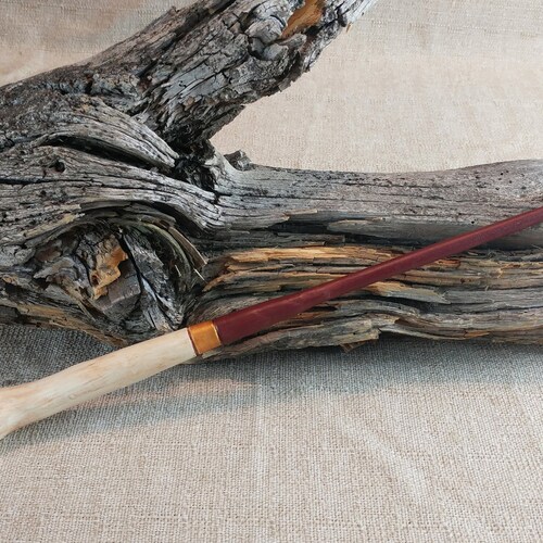 Mahogany and Bone Wizard Wand / Wood Magic Wand / Handcrafted - Etsy