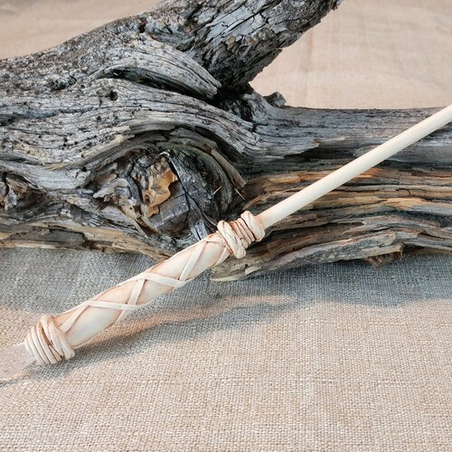 Obsidian Wizard Wand / Handcrafted Wood Magic Wand / Fantasy - Etsy