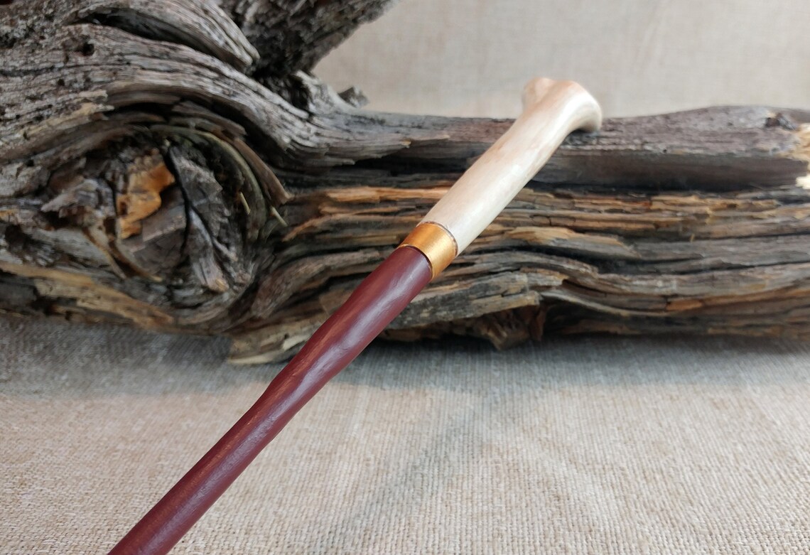 Mahogany and Bone Wizard Wand / Wood Magic Wand / Handcrafted | Etsy