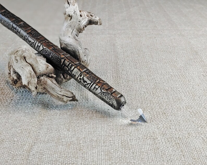 Brass Shadowhunter Stele With Crystal Point - Etsy
