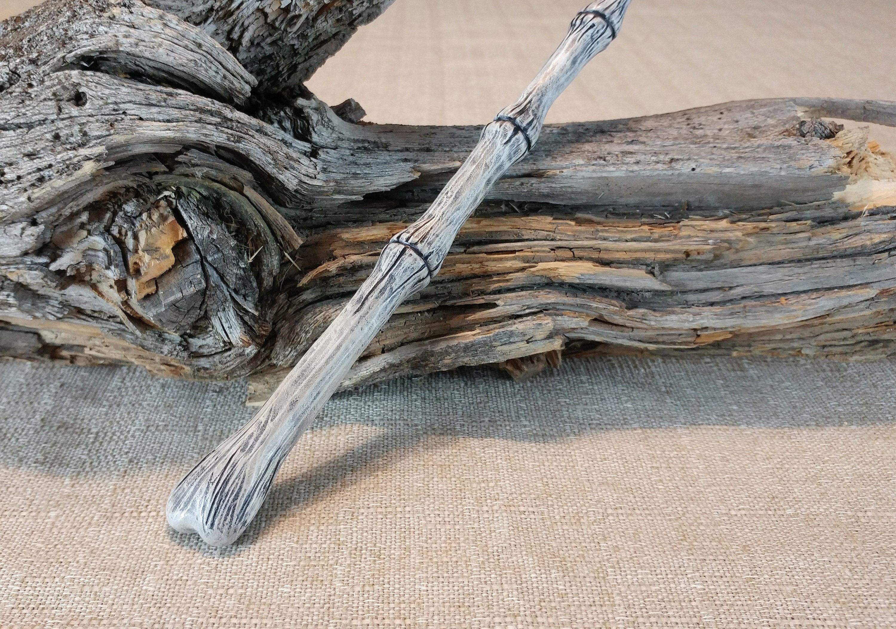 Skeleton Wizard Wand / Wood Magic Wand / Fantasy Wand / Master | Etsy