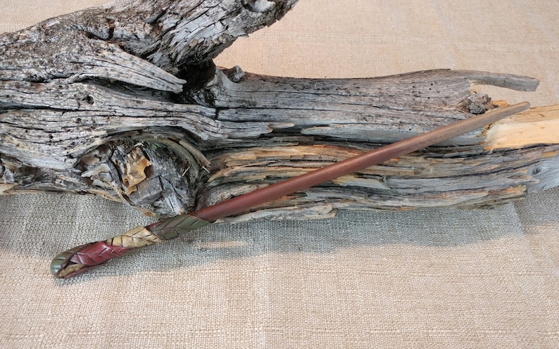 Autumn Leaf Wizard Wand: Hand-sculpted Polymer Clay, 12" - Etsy
