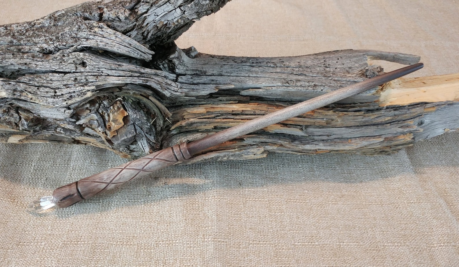 Aged Wood Wizard Wand Handcrafted Wood Magic and Fantasy | Etsy