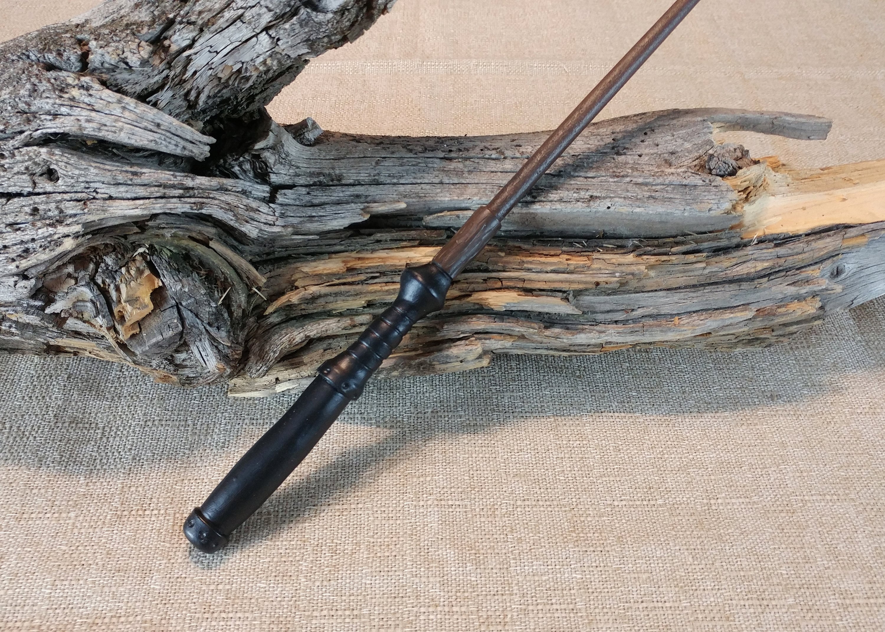 Black Handle Wizard Wand / Wood Magic Wand / Fantasy Wand / - Etsy
