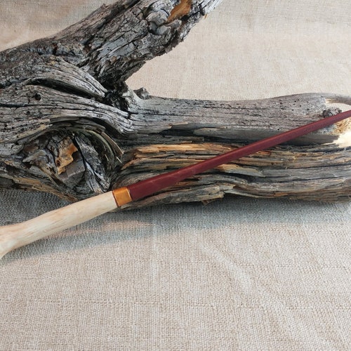 Mahogany and Bone Wizard Wand / Wood Magic Wand / Handcrafted - Etsy