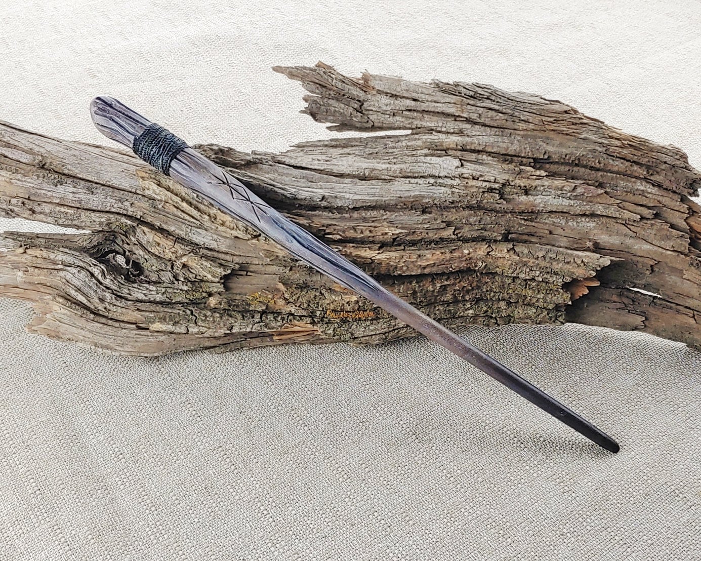 Viking Protection Rune Wizard Wand Hand-crafted Wood Magic - Etsy