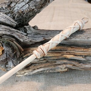 White Crystal Wizard Wand: Handcrafted Wood Magic Wand - Etsy