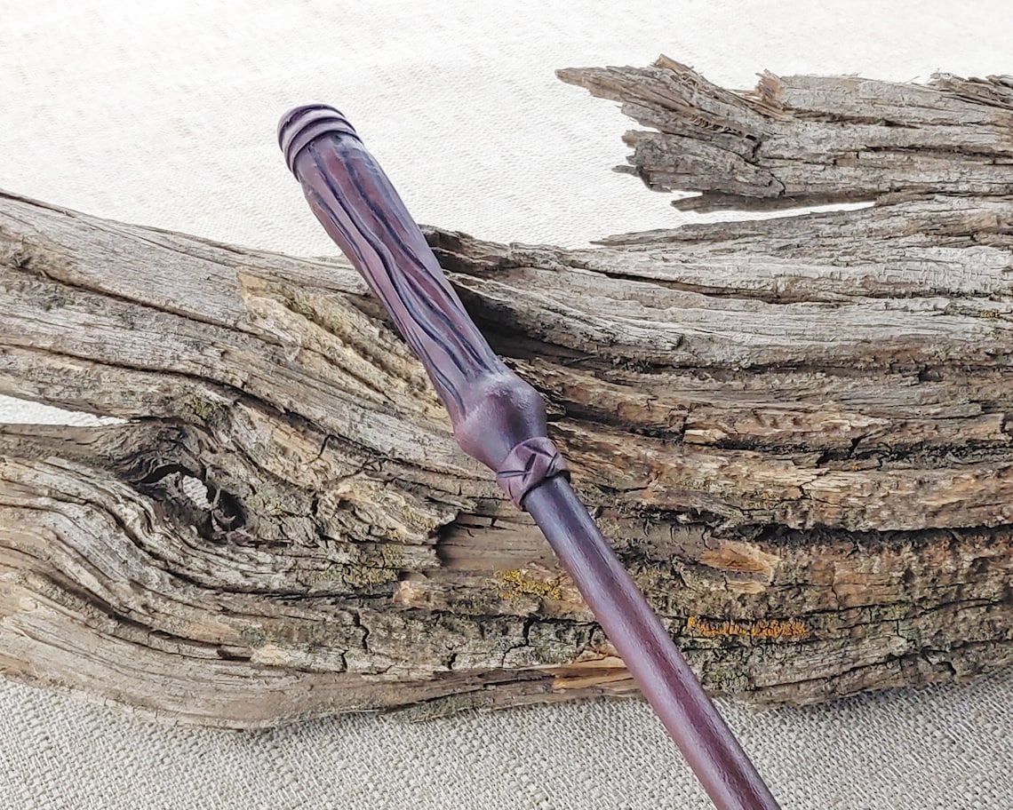 Aged Mahogany Wizard Wand Hand-Crafted Wood Magic and | Etsy