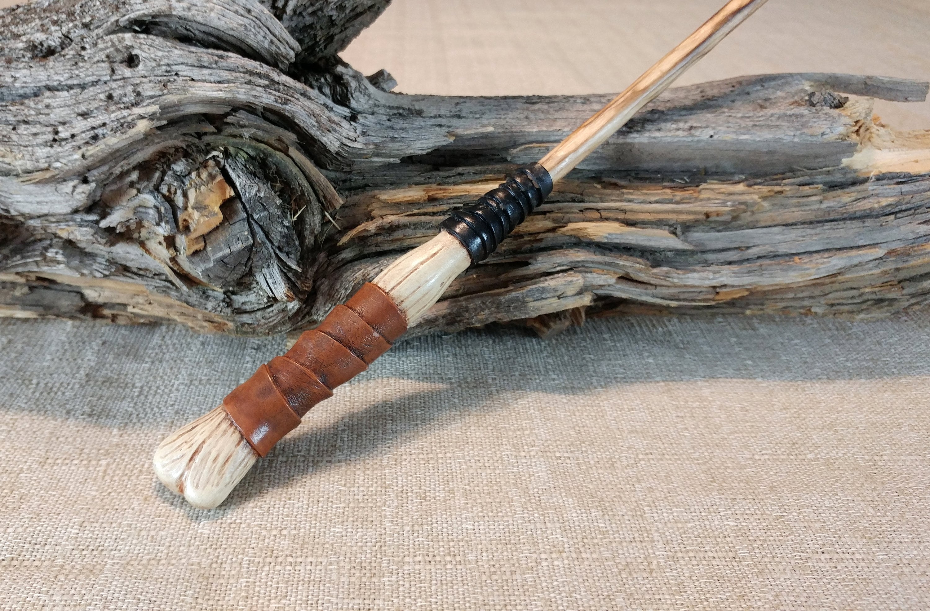 Wrapped Bone Handle Wizard Wand Handcrafted Wood Fantasy and | Etsy