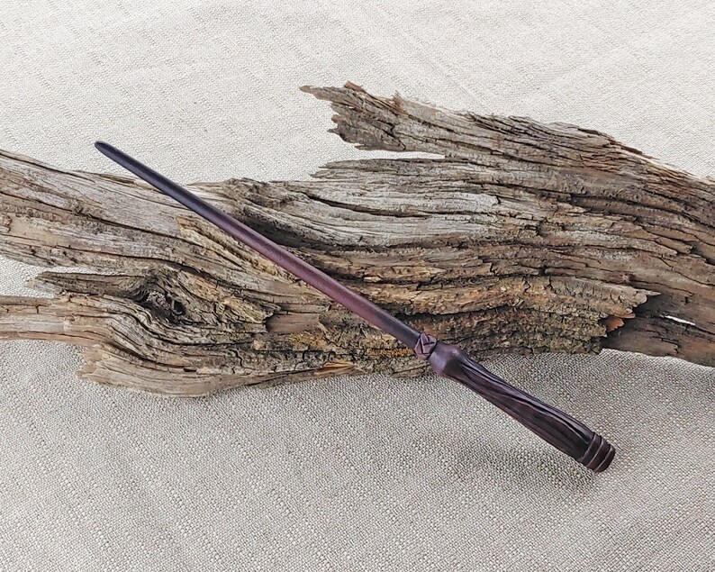 Aged Mahogany Wizard Wand Hand-Crafted Wood Magic and | Etsy