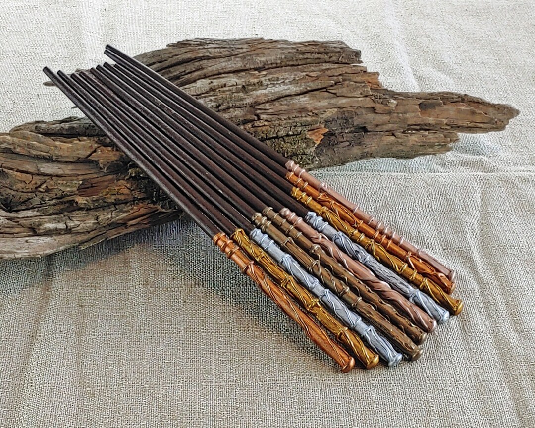 Brown and Metallic Wizard Wands: Handmade Party Favors (PKG of 25-100 ...