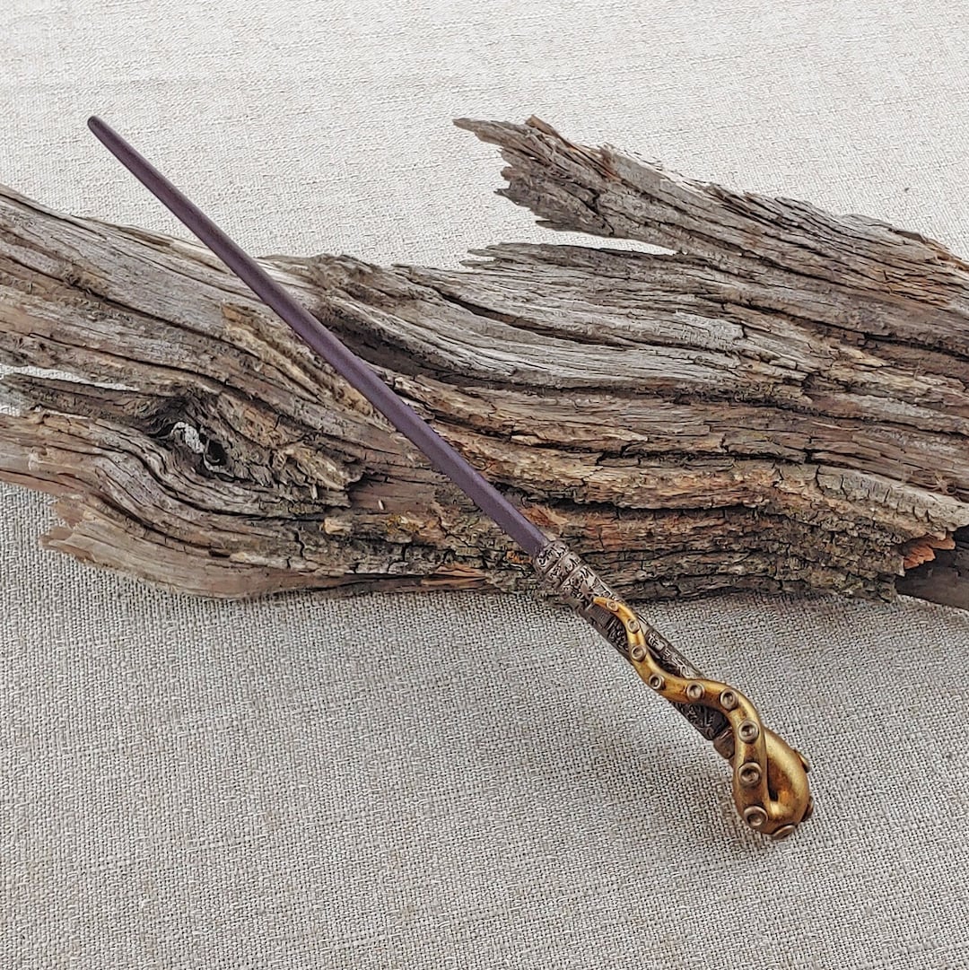 Cthulhu Gold Tentacle Wizard Wand, Hand-crafted Wood, Magic and Fantasy ...