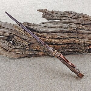 Brass Steampunk Wizard Wand / Wood Magic Wand / Fantasy Wand / - Etsy