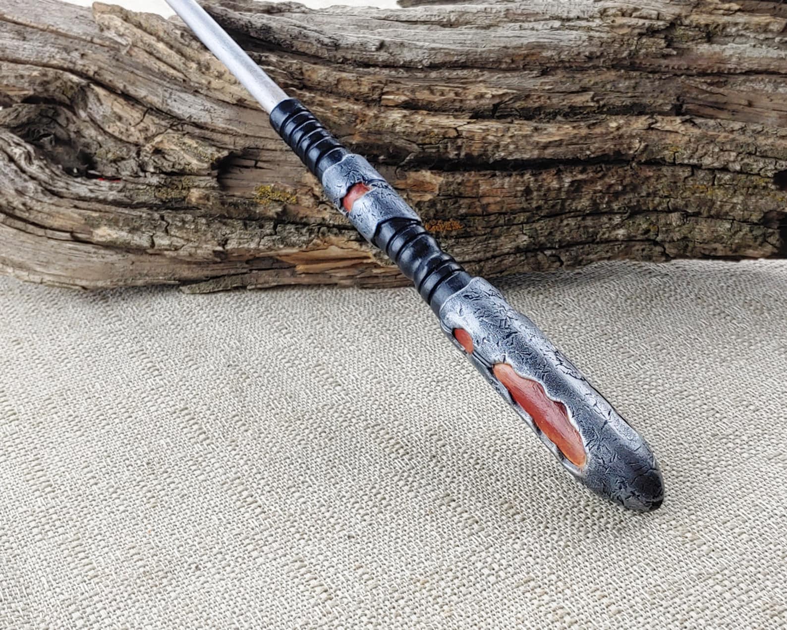 Fire Elemental Wizard Wand / Wood Magic Wand / Fantasy Wand / - Etsy UK