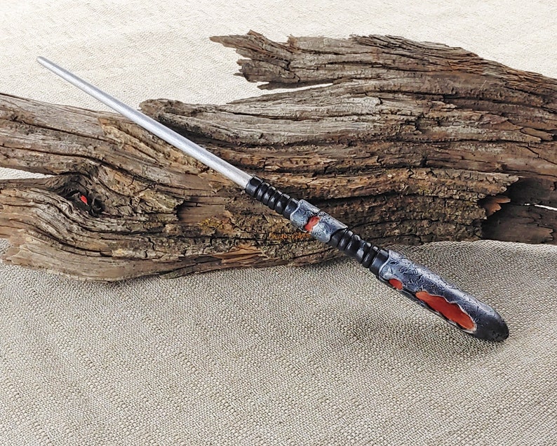 Fire Elemental Wizard Wand / Wood Magic Wand / Fantasy Wand / - Etsy UK
