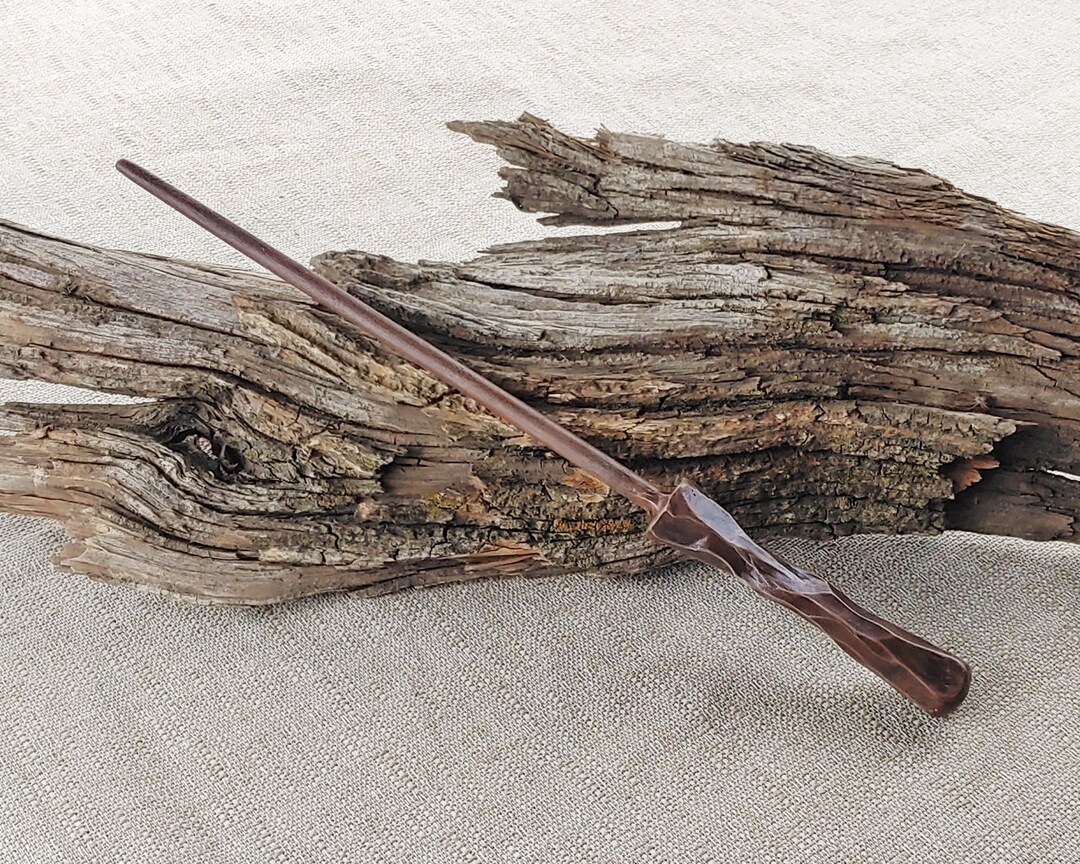 Carved Handle Wizard Wand Handcrafted Wood Magic and Fantasy - Etsy