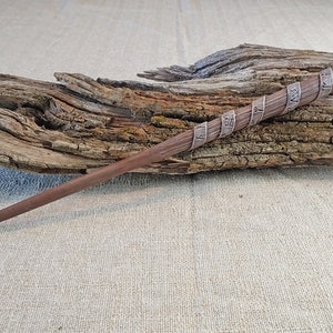 Runic Wizard Wand Dark / Wood Magic Wand / Handcrafted Wand - Etsy