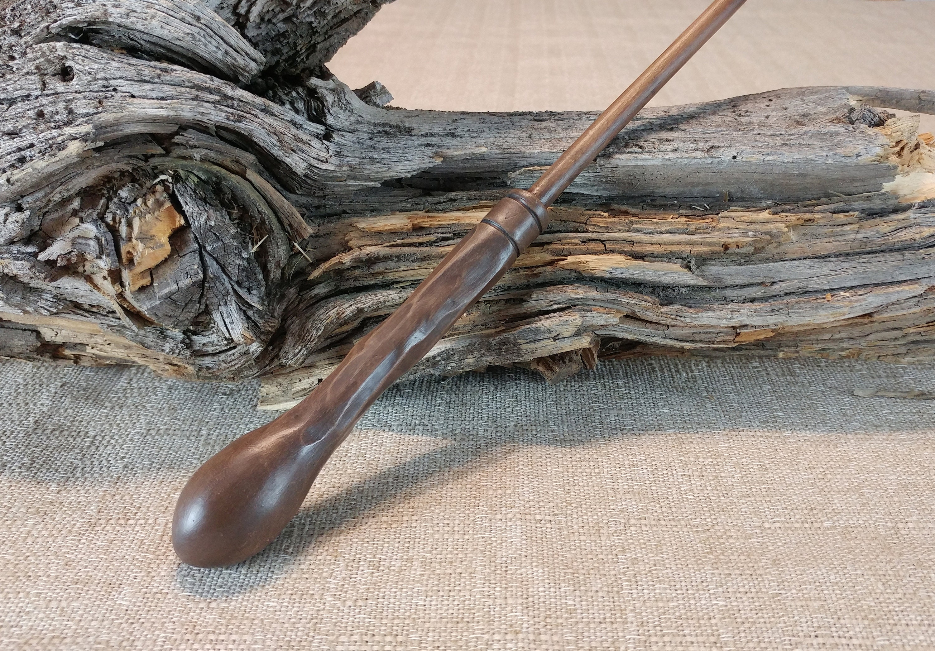 Walnut Brown Wizard Wand / Wood Magic Wand / Fantasy Wand / | Etsy UK