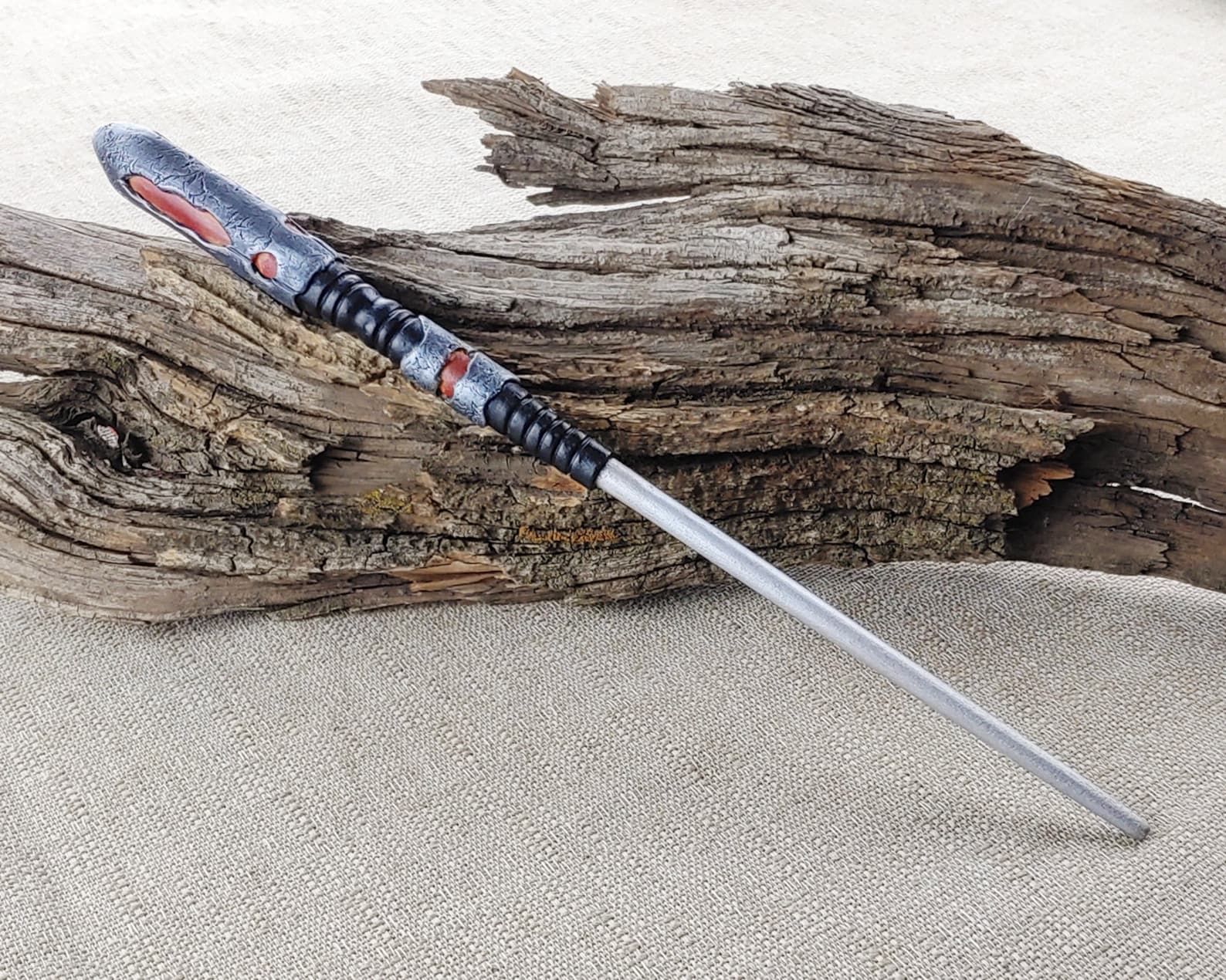 Fire Elemental Wizard Wand / Wood Magic Wand / Fantasy Wand / - Etsy