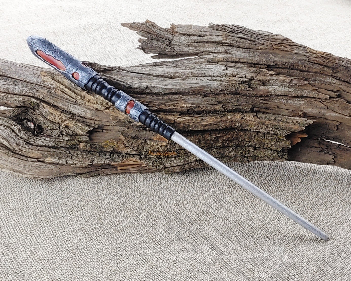 Fire Elemental Wizard Wand / Wood Magic Wand / Fantasy Wand / | Etsy