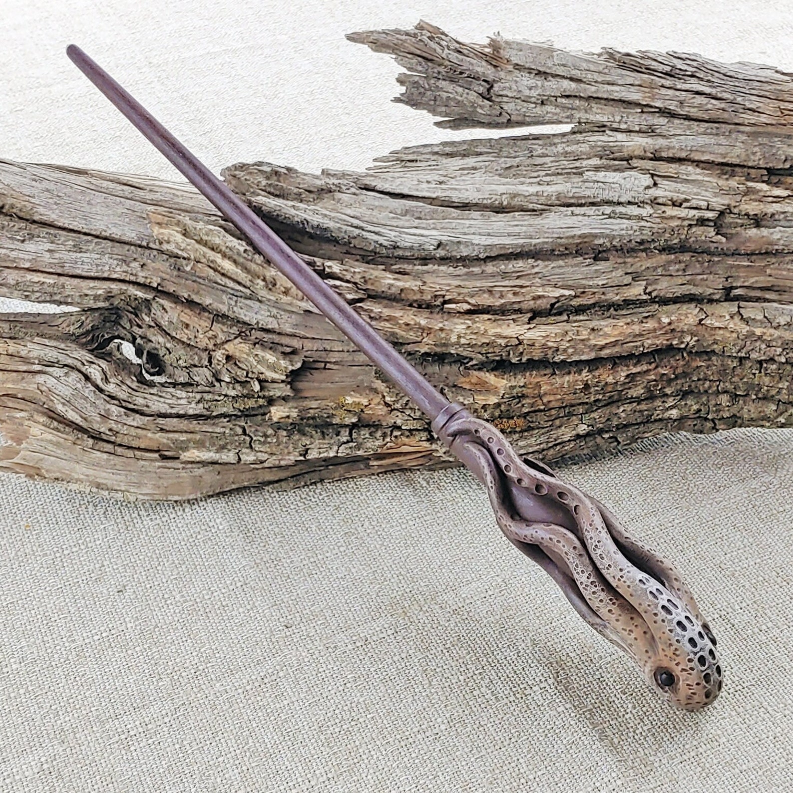 Cthulhu Octopus Wizard Wand, Hand-crafted Wood, Magic and Fantasy - Etsy