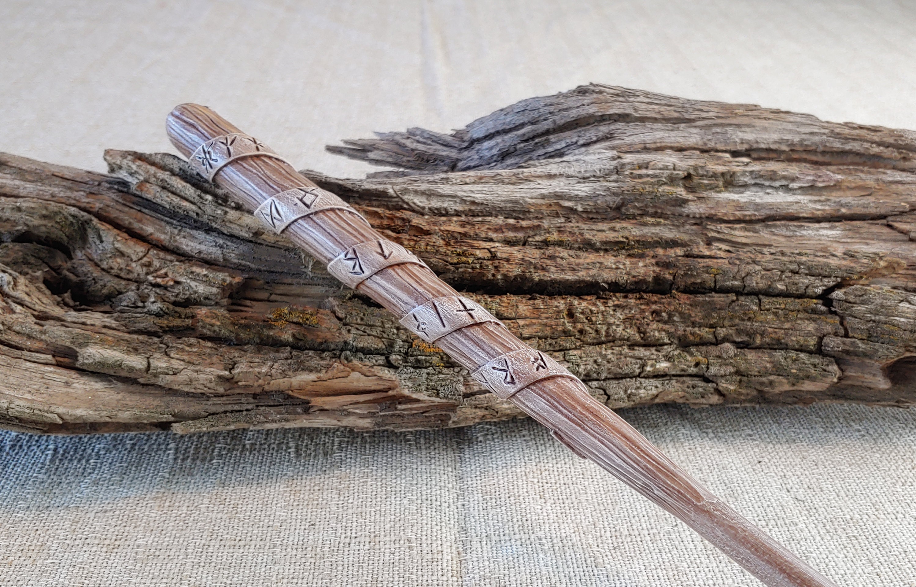 Runic Wizard Wand Light / Fantasy Wand / Wood Magic Wand / - Etsy
