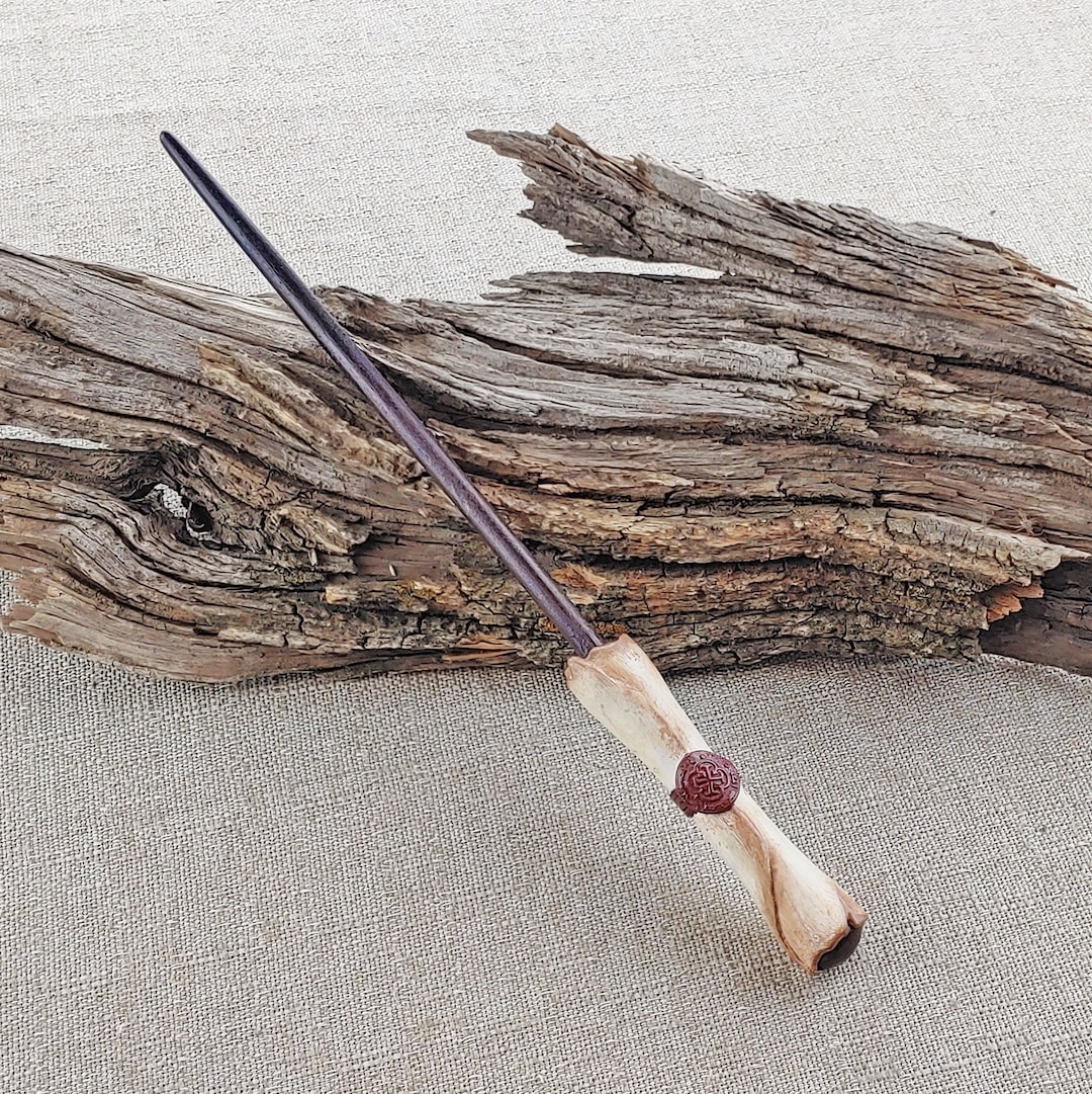 Aged Scroll Wizard Wand, Hand-crafted Wood, Magic and Fantasy - Etsy